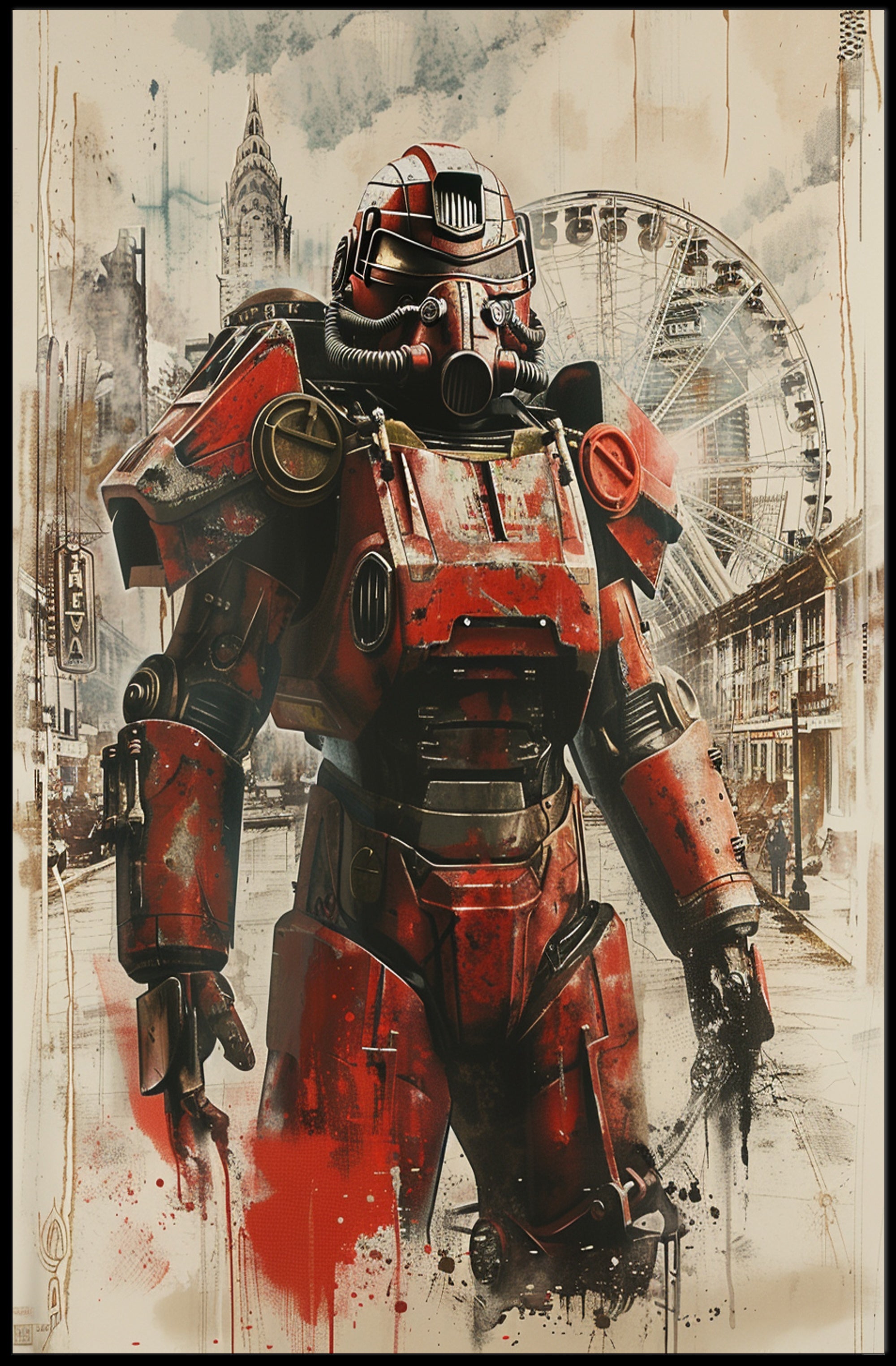 Urban Mech Warrior Poster - PosterGoat