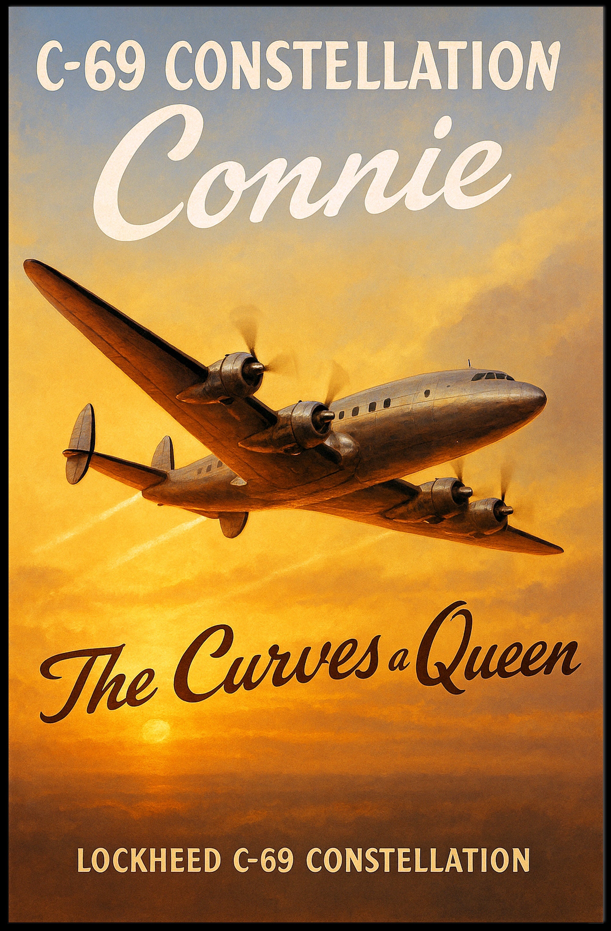 Lockheed C-69 Constellation Connie Poster - PosterGoat