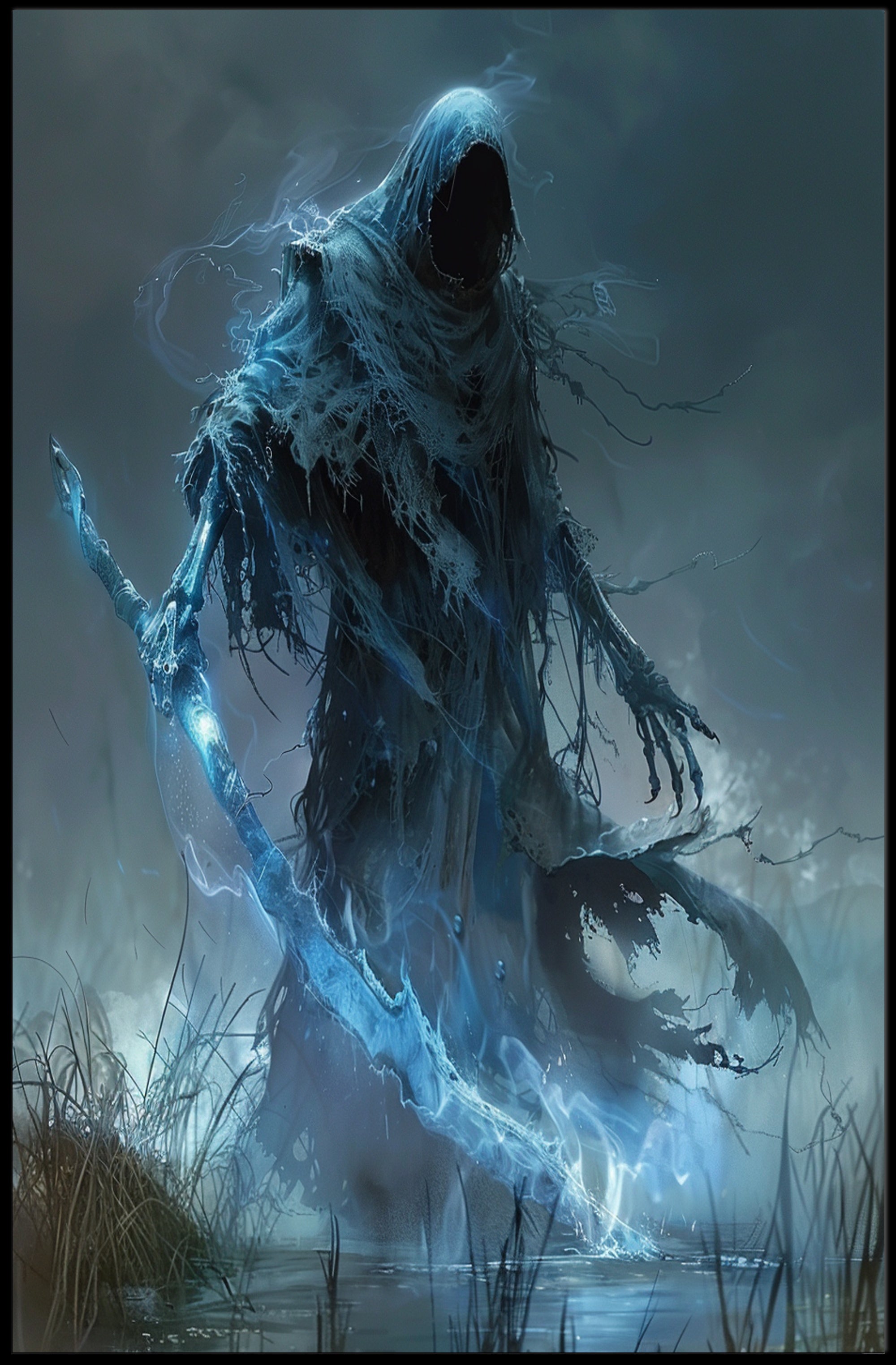 Spectral Reaper Fantasy Illustration Wall Decor Fantasy Poster